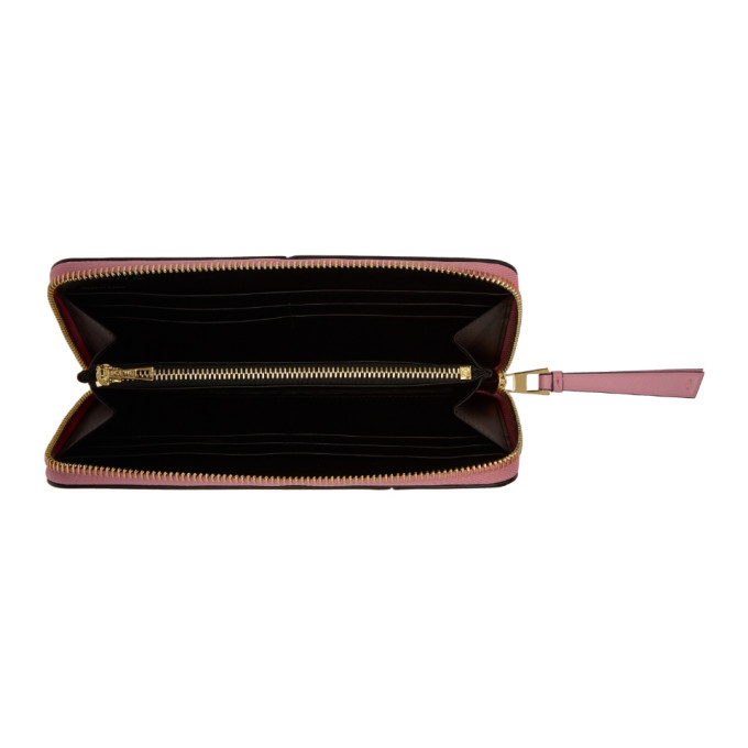 Loewe Pink Puzzle Zip Around Wallet Loewe