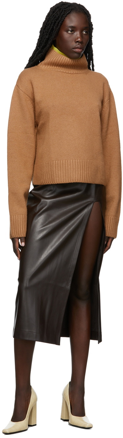 Olēnich Tan & Yellow Cashmere Merino Turtleneck Olēnich