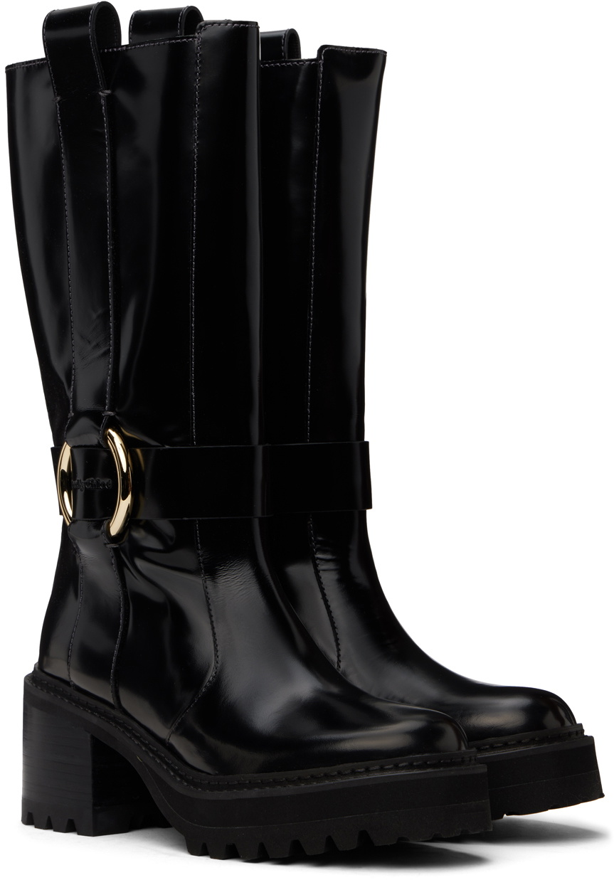 See by Chloé Black New Ring Boots Chloe