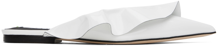 MSGM White Flat Mules MSGM