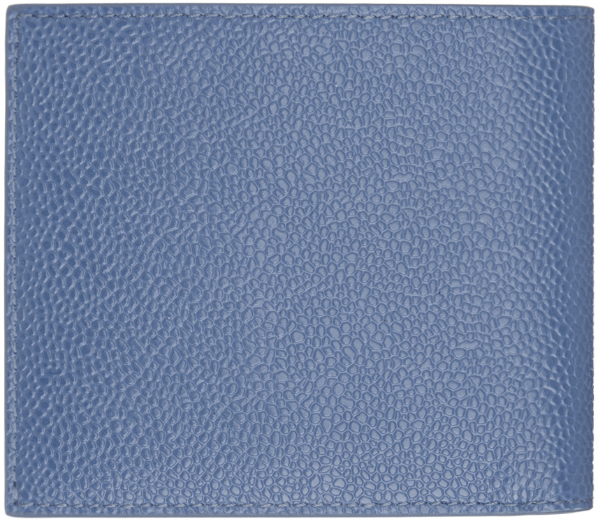 Thom Browne Blue Pebble Grain Rose 4-Bar Bifold Wallet Thom Browne