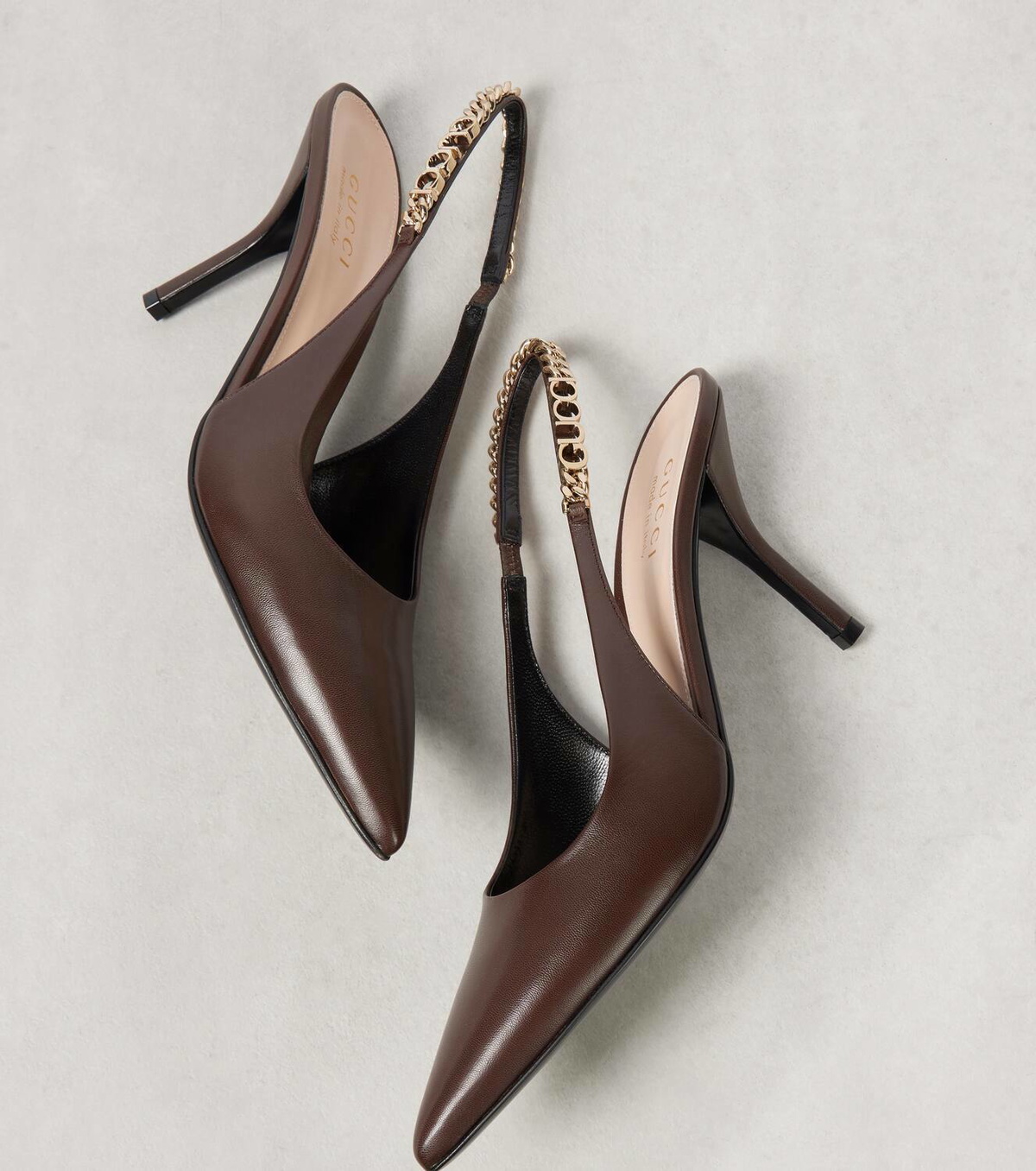 Gucci Gucci Signoria leather slingback pumps Gucci
