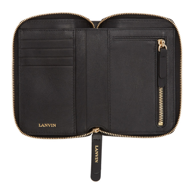 Lanvin Blue Compact Logo Wallet Lanvin