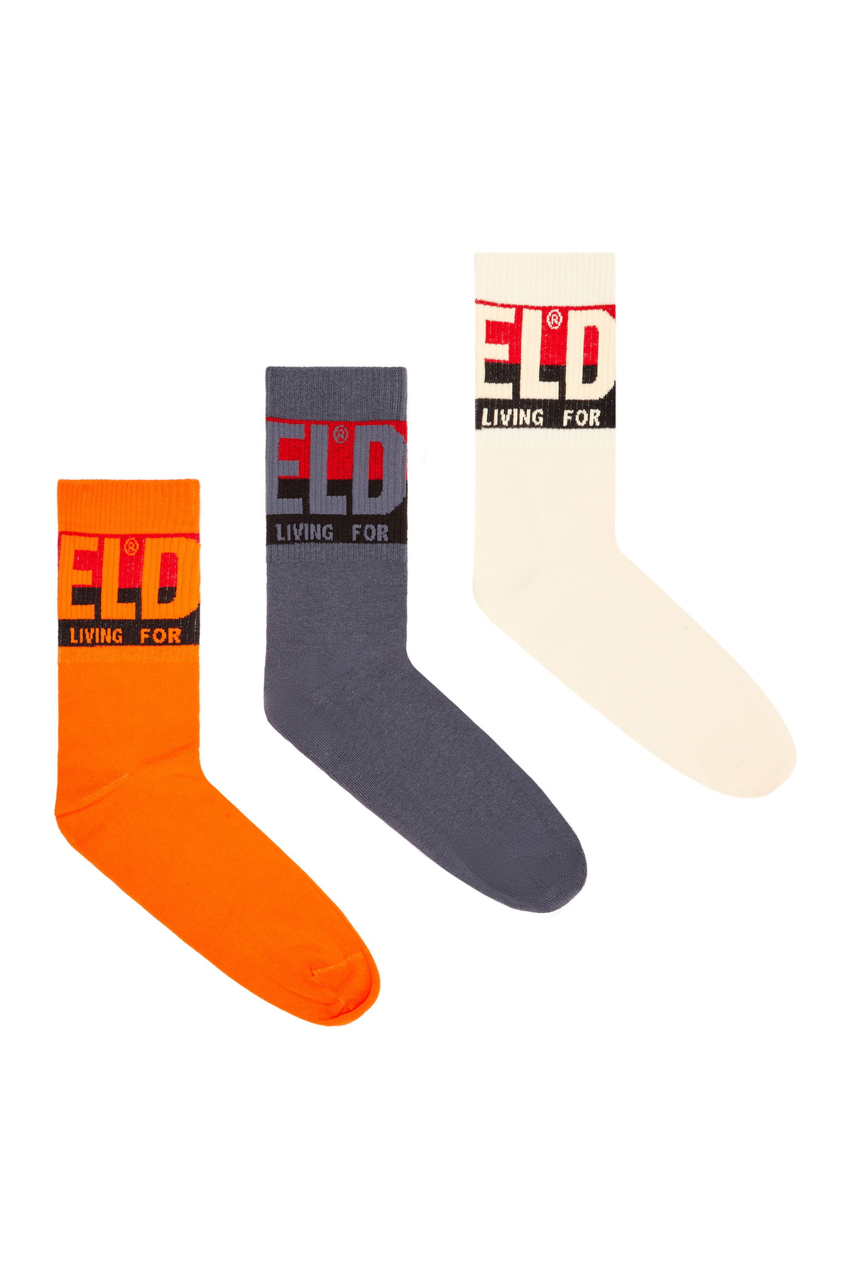 Diesel 3-pack of socks with logo cuffs - Socks Mens in Multicolor Diesel