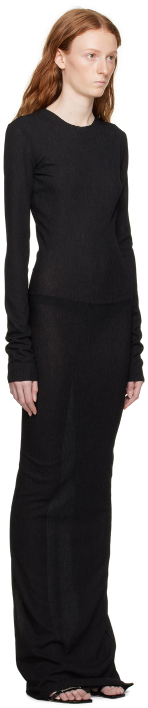 Ludovic de Saint Sernin Black Long Sleeve Maxi Dress Ludovic de Saint ...
