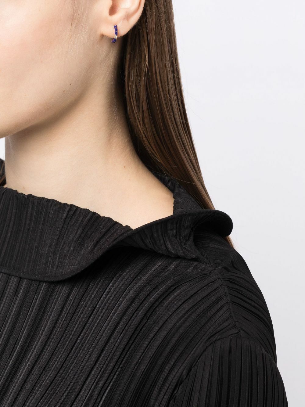 Yvonne Léon 9K Yellow Gold Mini Torsade Diamond Hoop Earrings Yvonne Leon