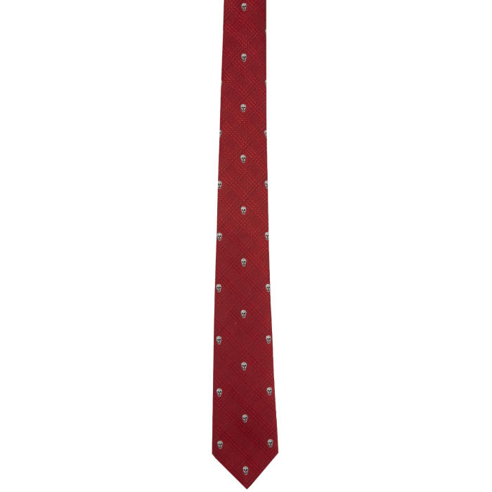 Alexander McQueen Red Prince of Wales Tie Alexander McQueen