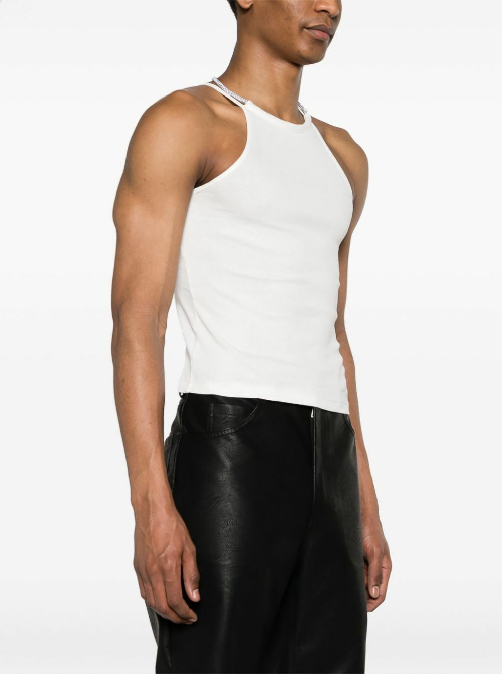 Dion Lee White Barball Organic-Cotton Tank Top Dion Lee