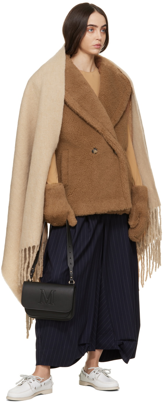 Max Mara Brown Teddy Mittens Max Mara