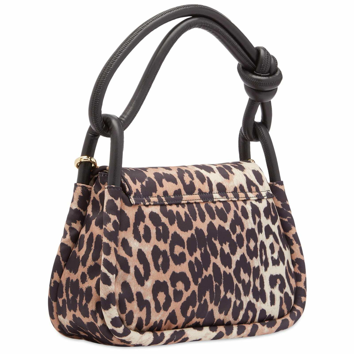 GANNI Women's Knot Flap Over Print in Leopard GANNI