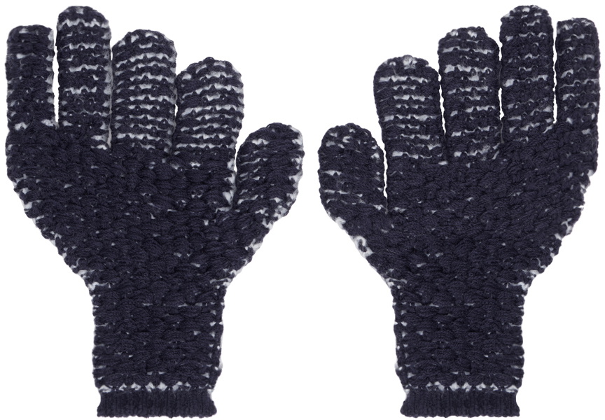 Isa Boulder SSENSE Exclusive Blue Dash Gloves Isa Boulder