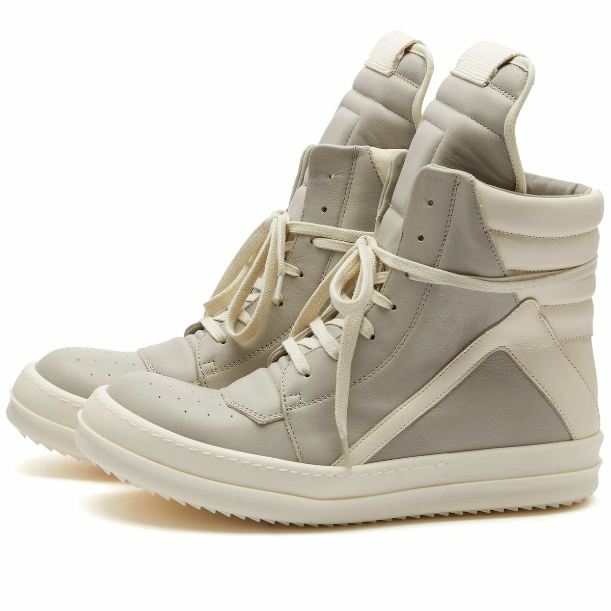 Rick Owens Women's Geobasket Sneakers in Pearl Rick Owens