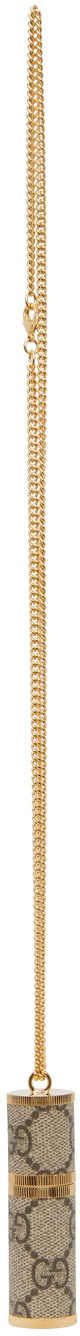 Gucci Brown GG Supreme Vaporizer Chain Holder Gucci