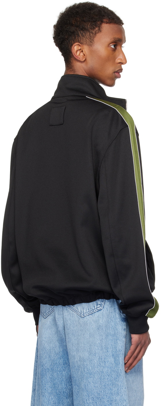 Lanvin Black & Khaki Stripe Track Jacket Lanvin