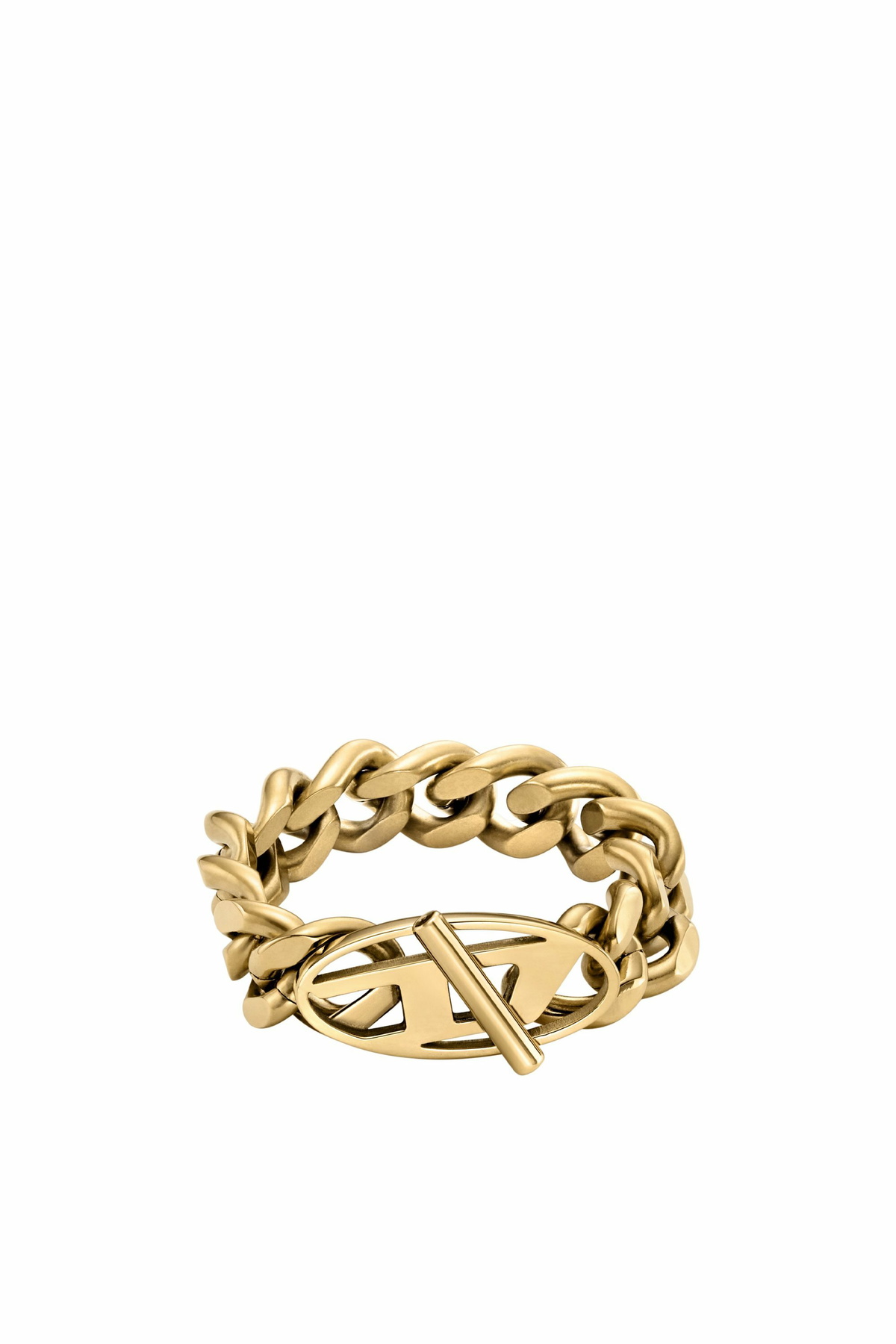 Diesel Gold-Tone Stainless Steel Soft Chain Ring - Rings - Unisex - Oro ...