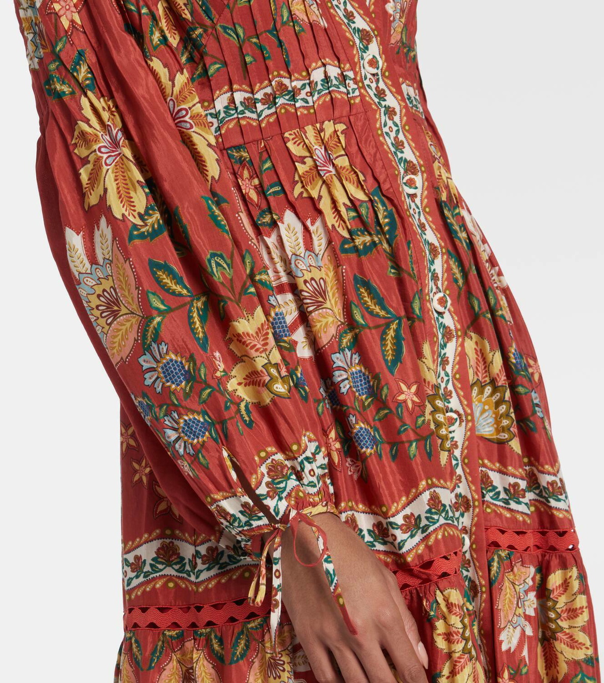 Farm Rio Garden Delight cotton-blend midi dress Farm Rio