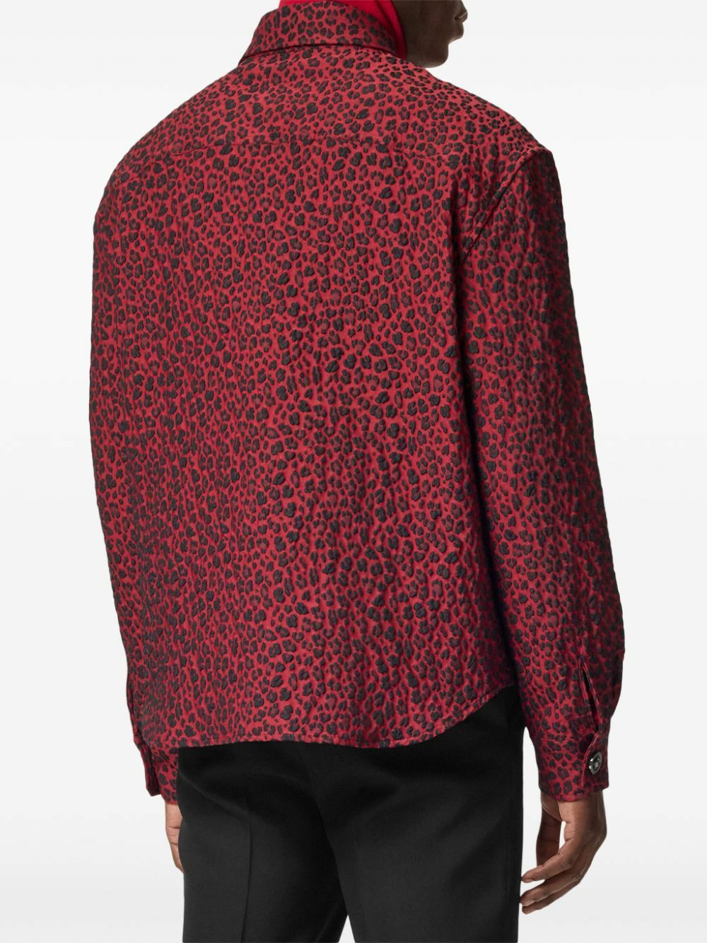 Versace Leopard-Print Shirt Jacket Versace
