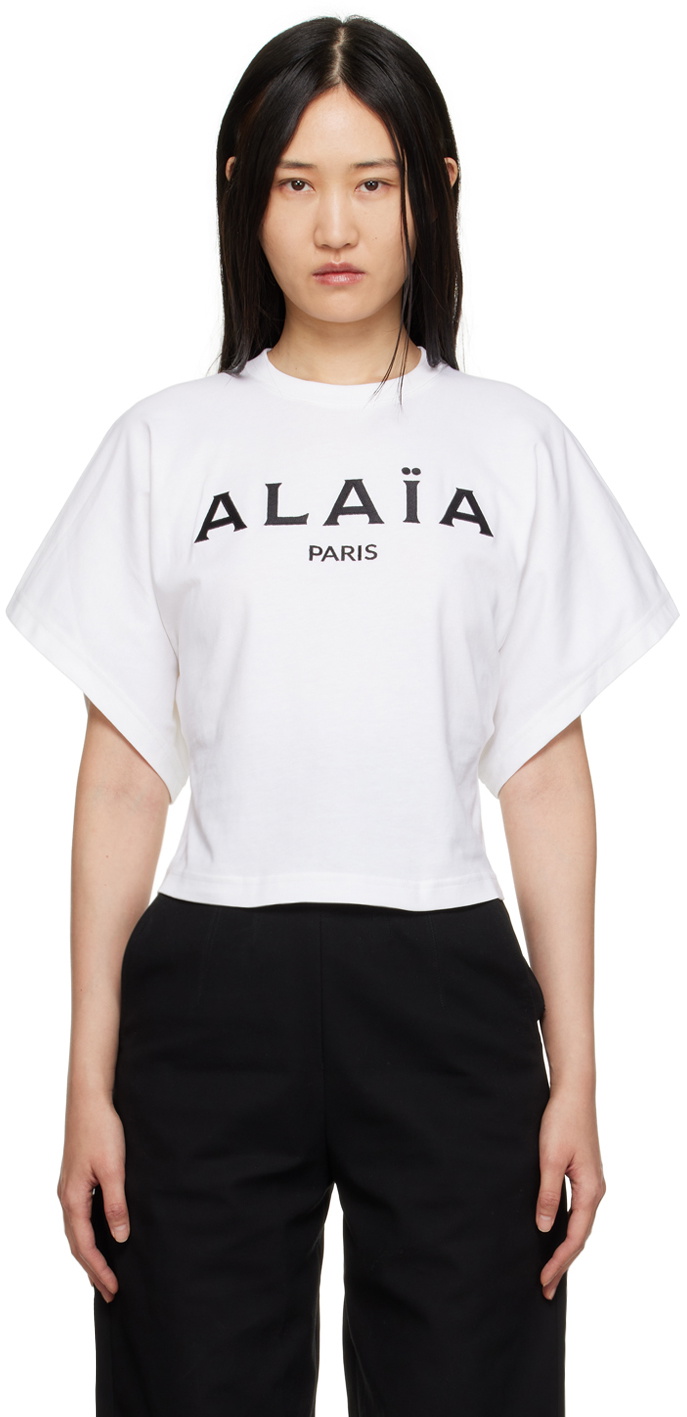 ALAÏA White Printed T-Shirt ALAÏA