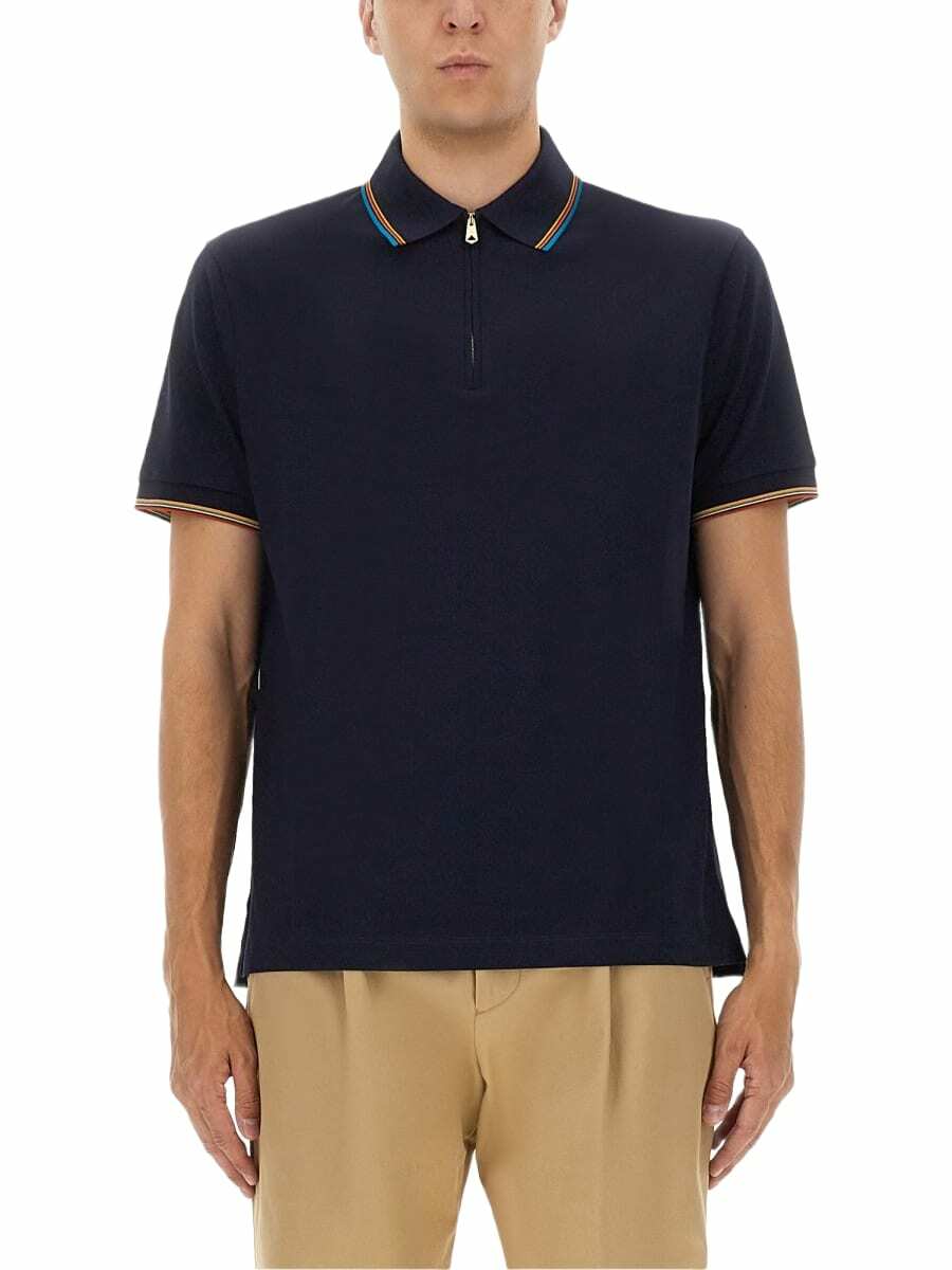 Paul Smith Cotton Polo Shirt With Zipper Paul Smith