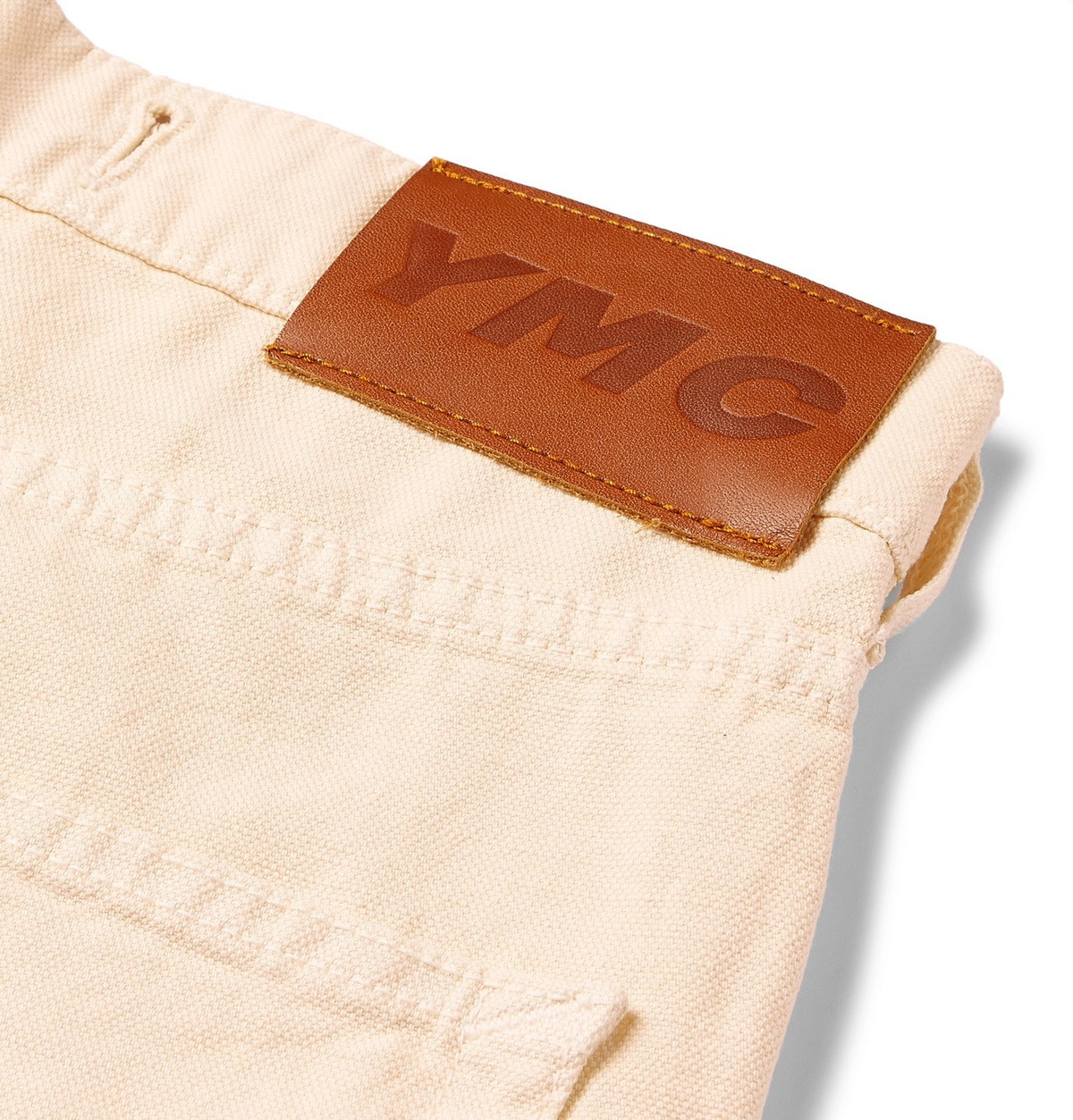 YMC - Tearaway Slim-Fit Cropped Cotton and Linen-Blend Canvas Jeans ...