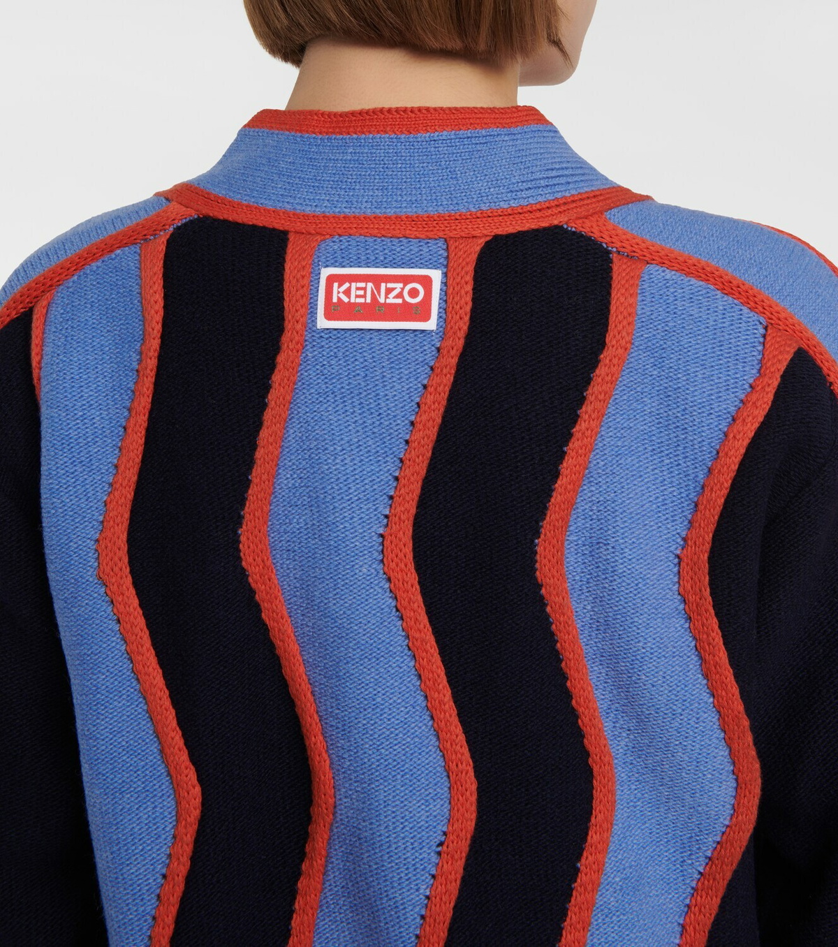 Kenzo - Striped wool and cotton cardigan Kenzo