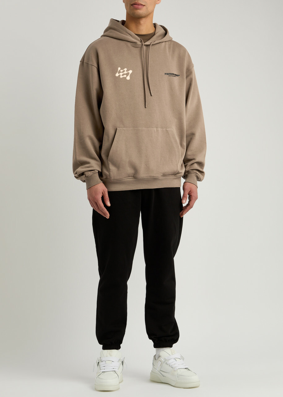 Represent 247 Future Hooded Cotton Sweatshirt Brown Represent