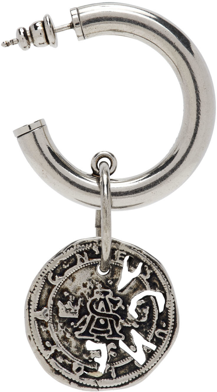 Acne Studios Silver Coin Earring Acne Studios