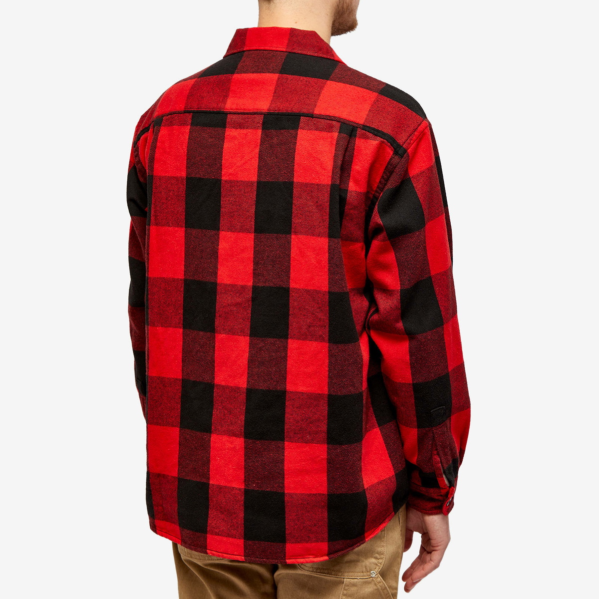 FrizmWORKS Men's Buffalo Check Shirt Jacket in Red FrizmWORKS