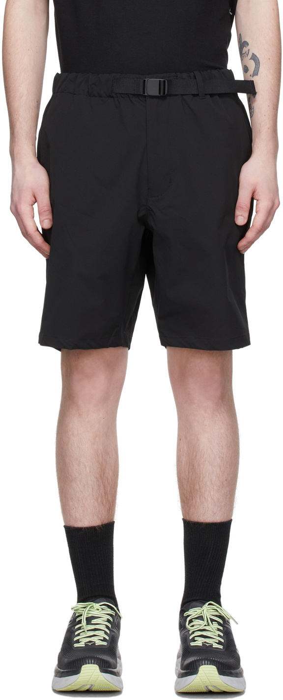 Goldwin Black Polyester Shorts Goldwin