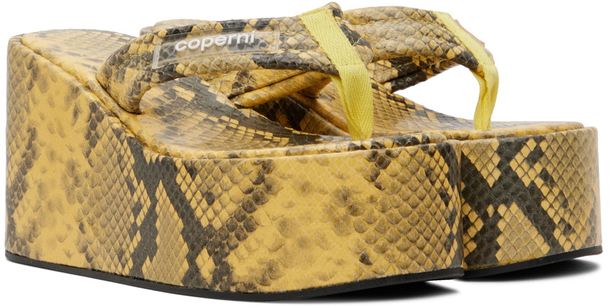 Coperni Yellow Wedge Sandals Coperni