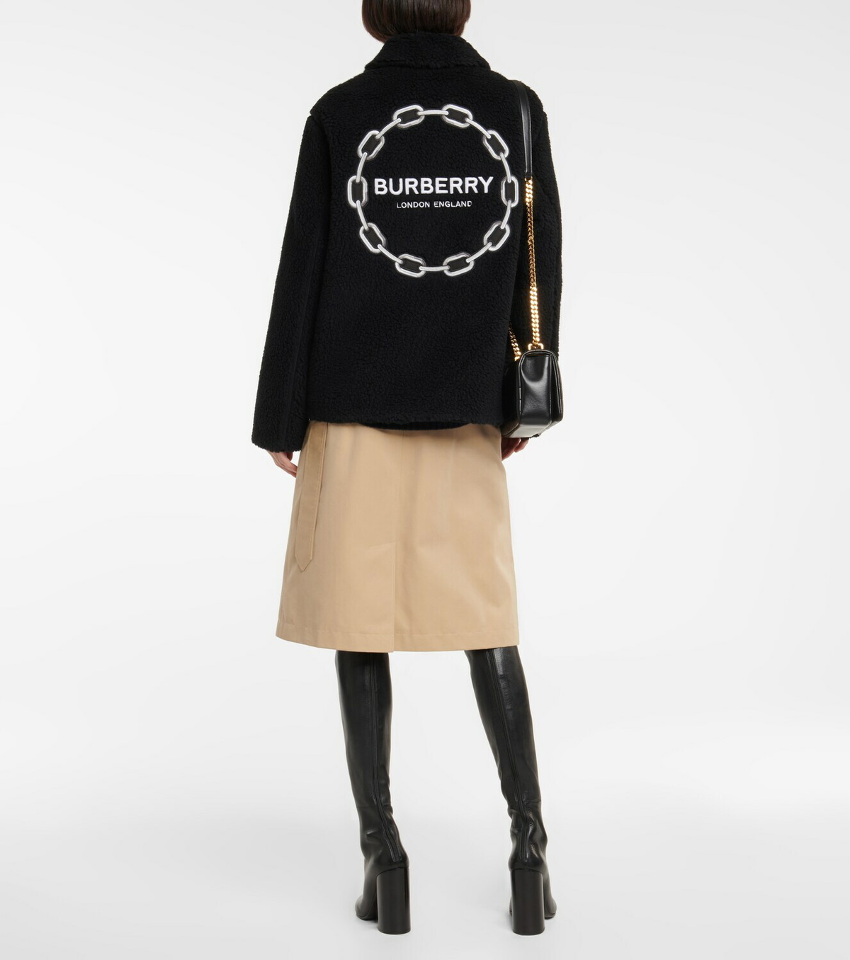 Burberry - Embroidered wool-blend fleece jacket Burberry