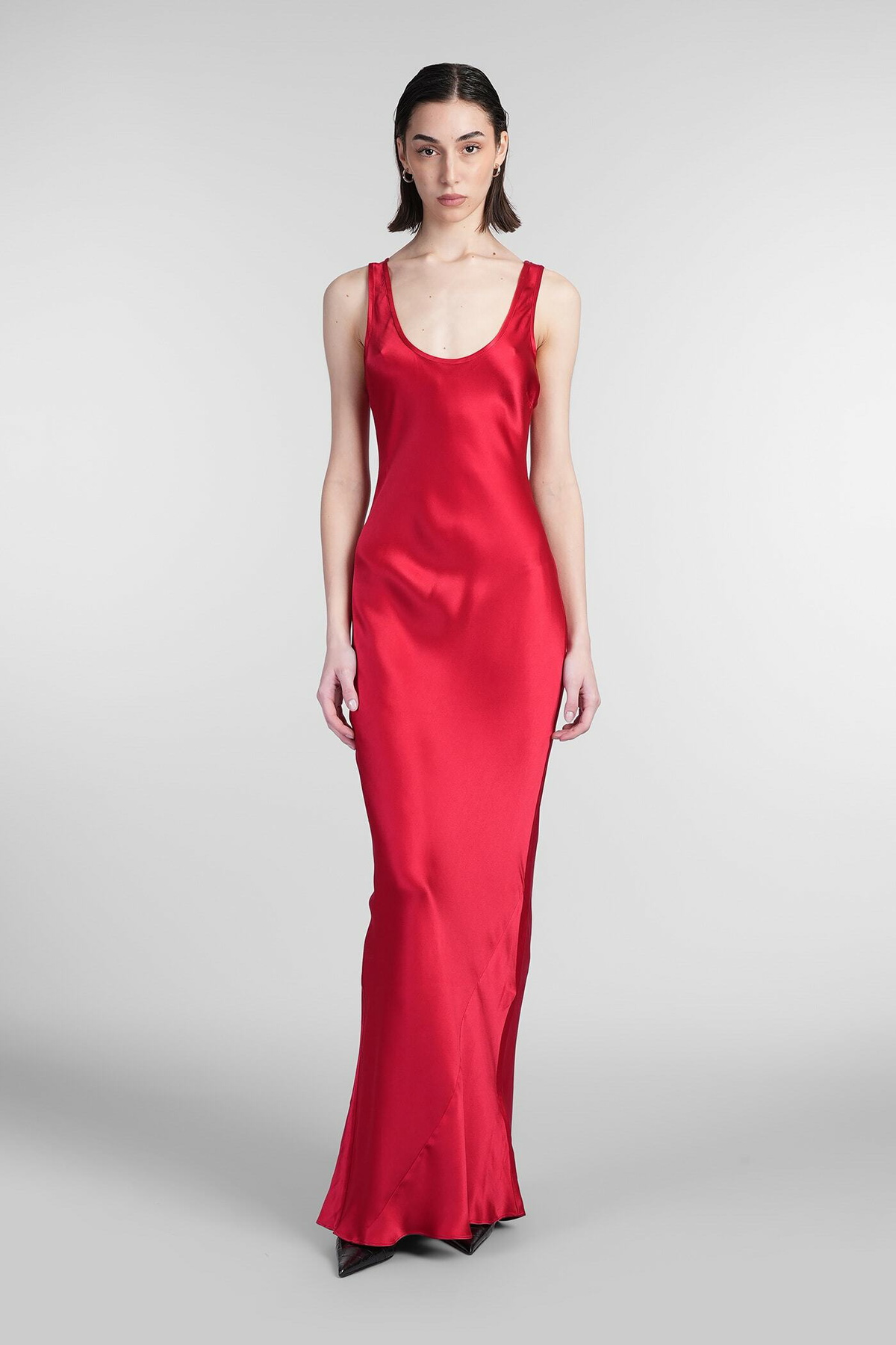 Anine Bing Alison Dress Woman In Red Silk ANINE BING