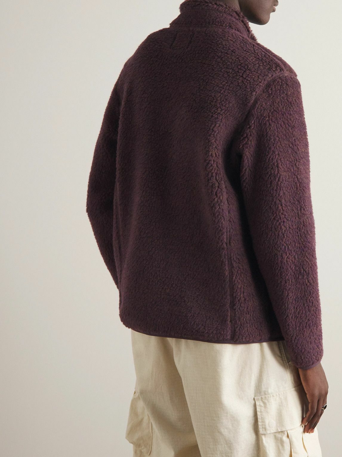 Snow Peak - Wool-Blend Fleece Jacket - Purple Snow Peak