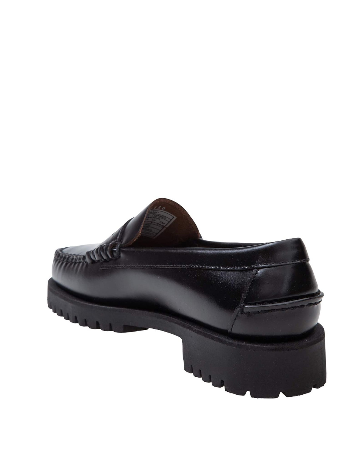Sebago Dan Lug Loafers In Black Leather Sebago