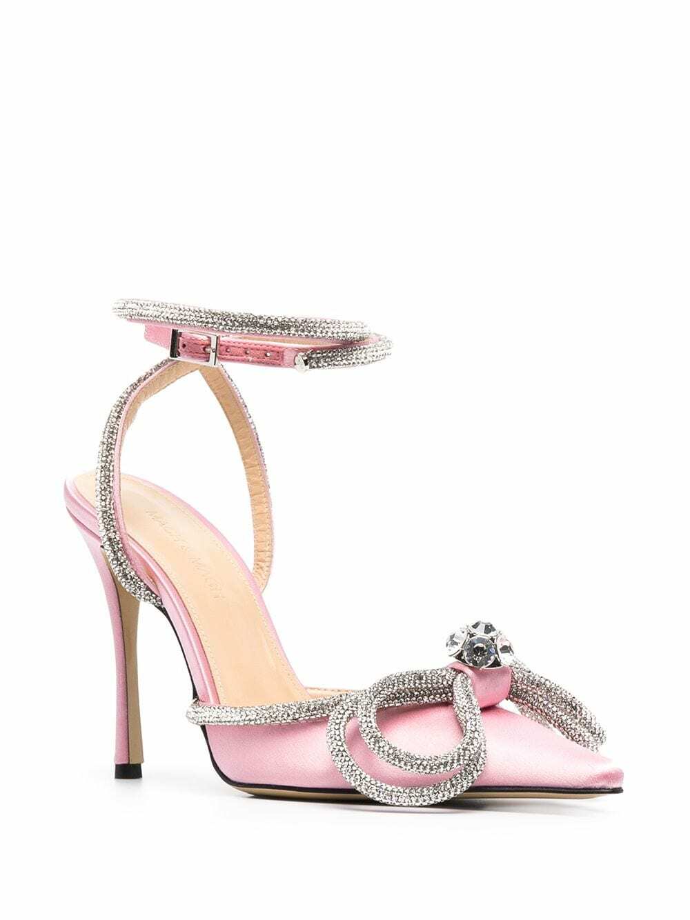 MACH & MACH - Double Bow Silk Satin High Heel Pumps MACH & MACH