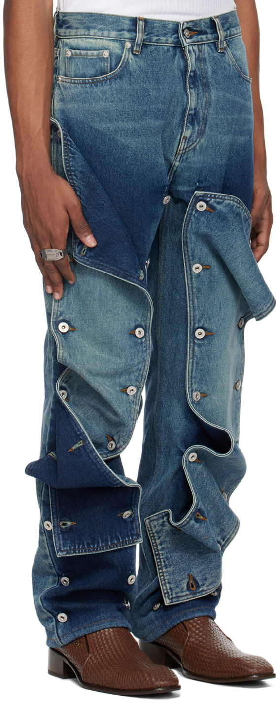 Y/Project Blue Snap Off Jeans Y/Project