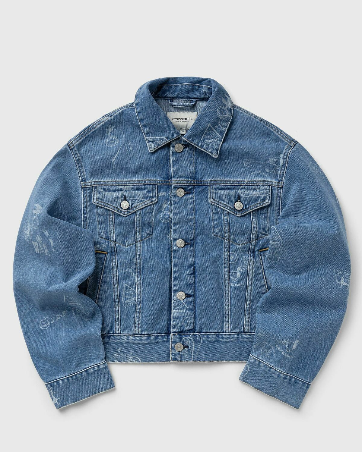 Carhartt Wip Stamp Jacket Blue Denim Jackets Carhartt WIP