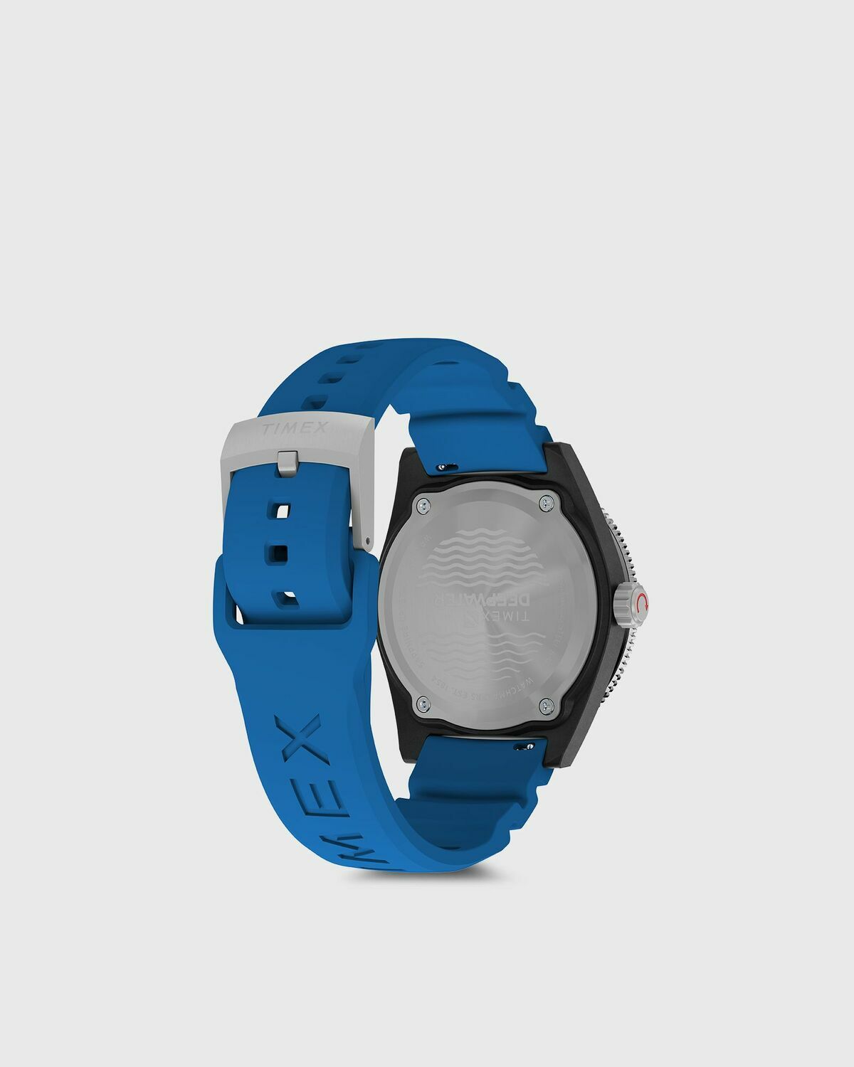 Timex Deep Water Reef 200 Composite Black Dial Blue Rubber Strap 43mm ...