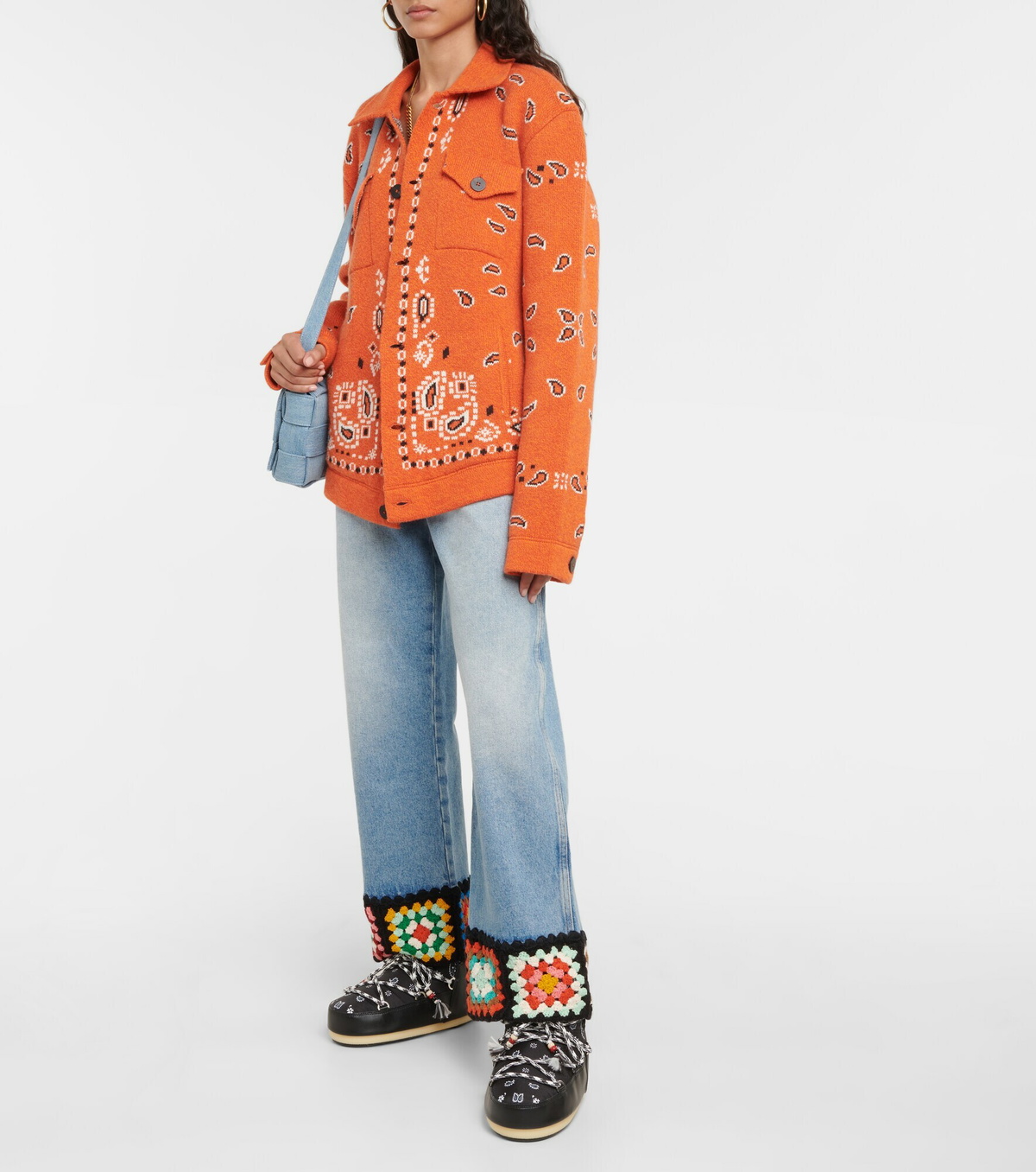 Alanui - Full Moon bandana-print boots Alanui