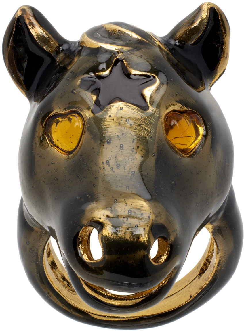 Collina Strada Brown Baby Pony Ring Collina Strada