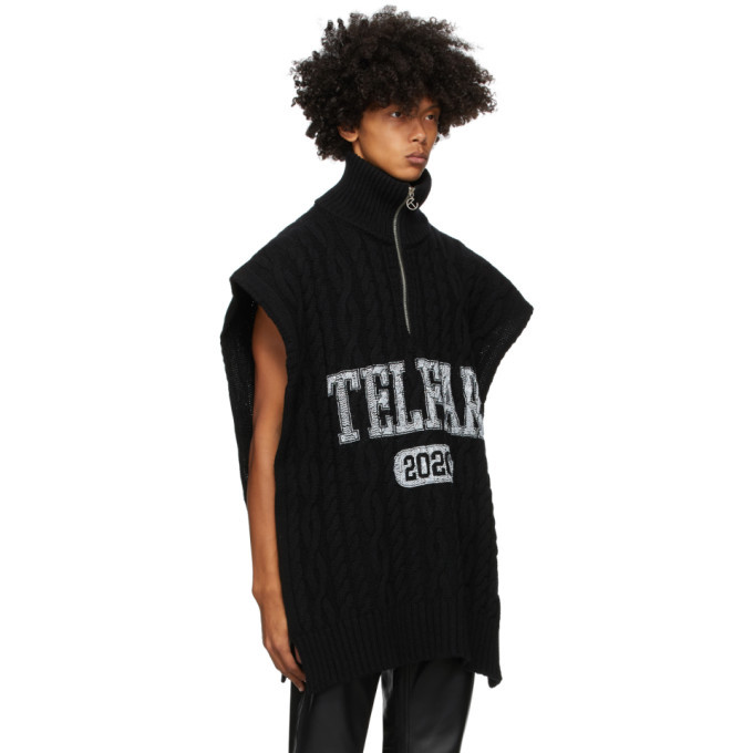 Telfar Black Wrap Sweater Telfar