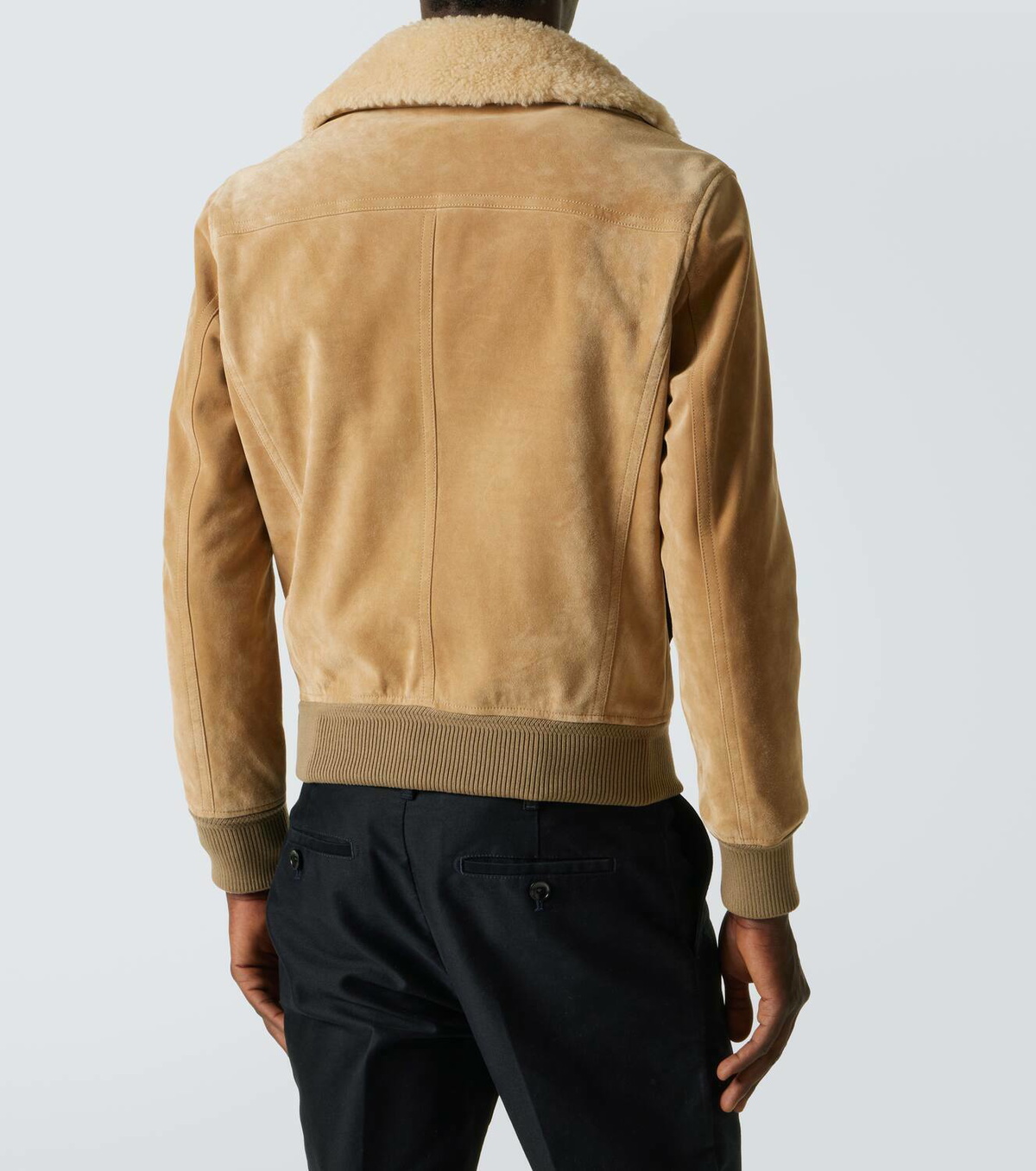 Tom Ford Shearling-trimmed suede blouson TOM FORD