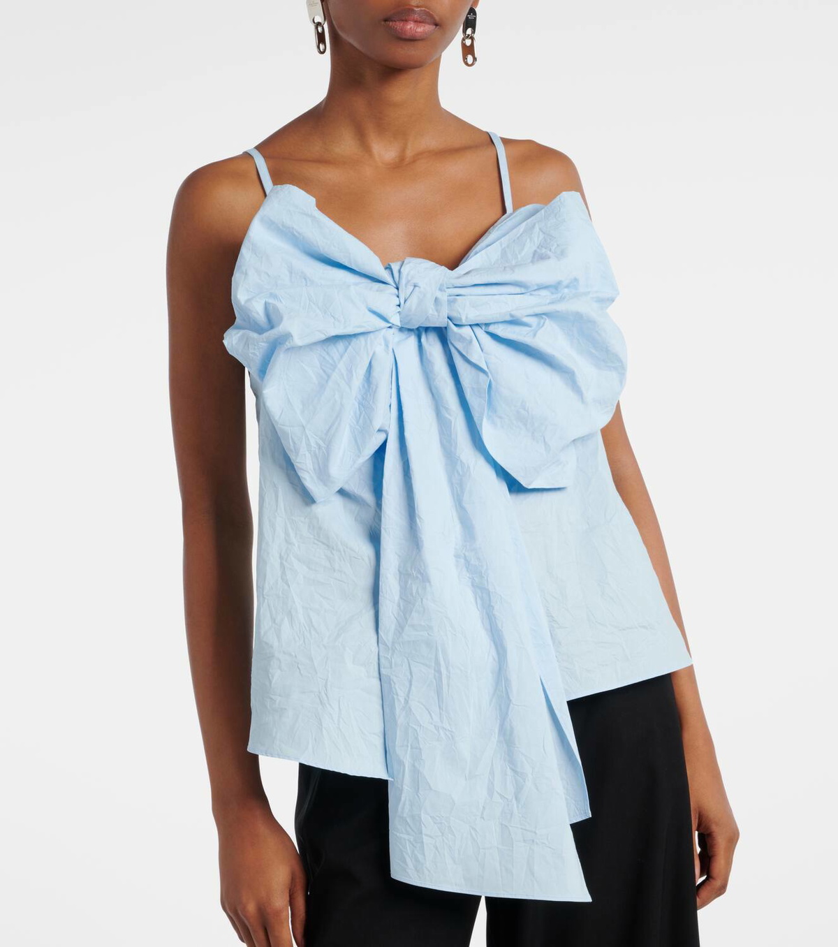 Acne Studios Bow-detail cotton top Acne Studios