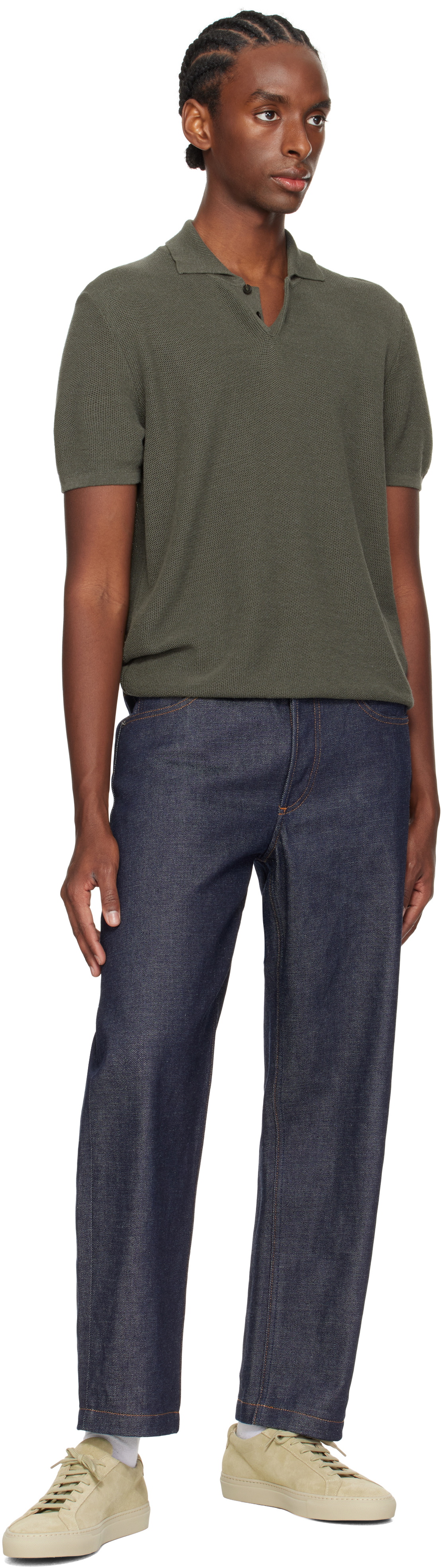 Common Projects Beige Achilles Tonal Suede Sneakers Common Projects