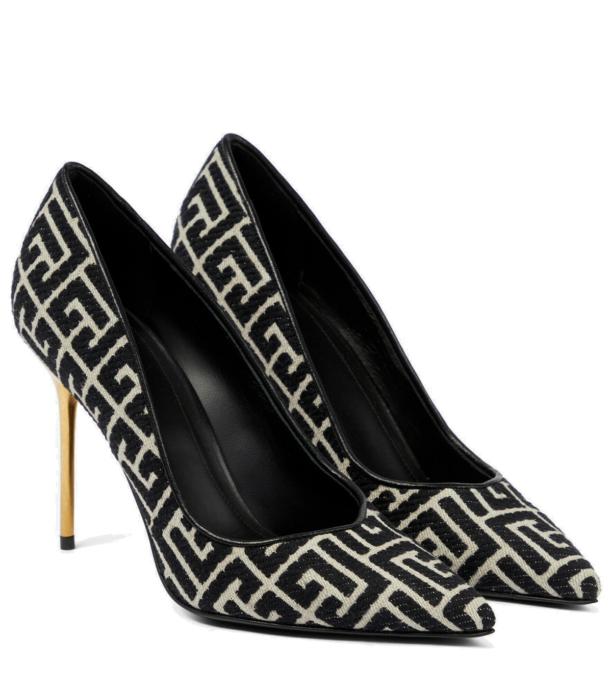 Balmain - Ruby monogram jacquard pumps Balmain