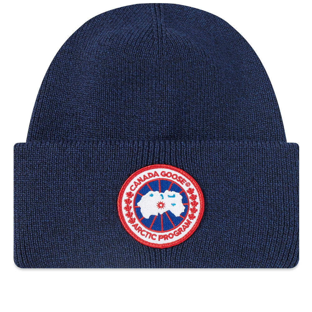 Canada Goose Men's Arctic Disc Toque Beanie in Navy Heather Canada Goose