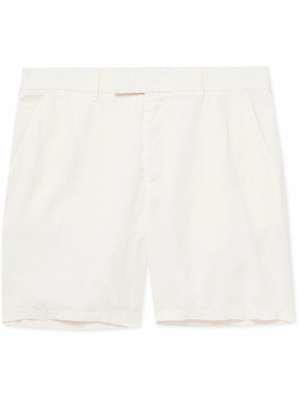 Mr P. - Straight-Leg Linen Shorts - Neutrals Mr P.