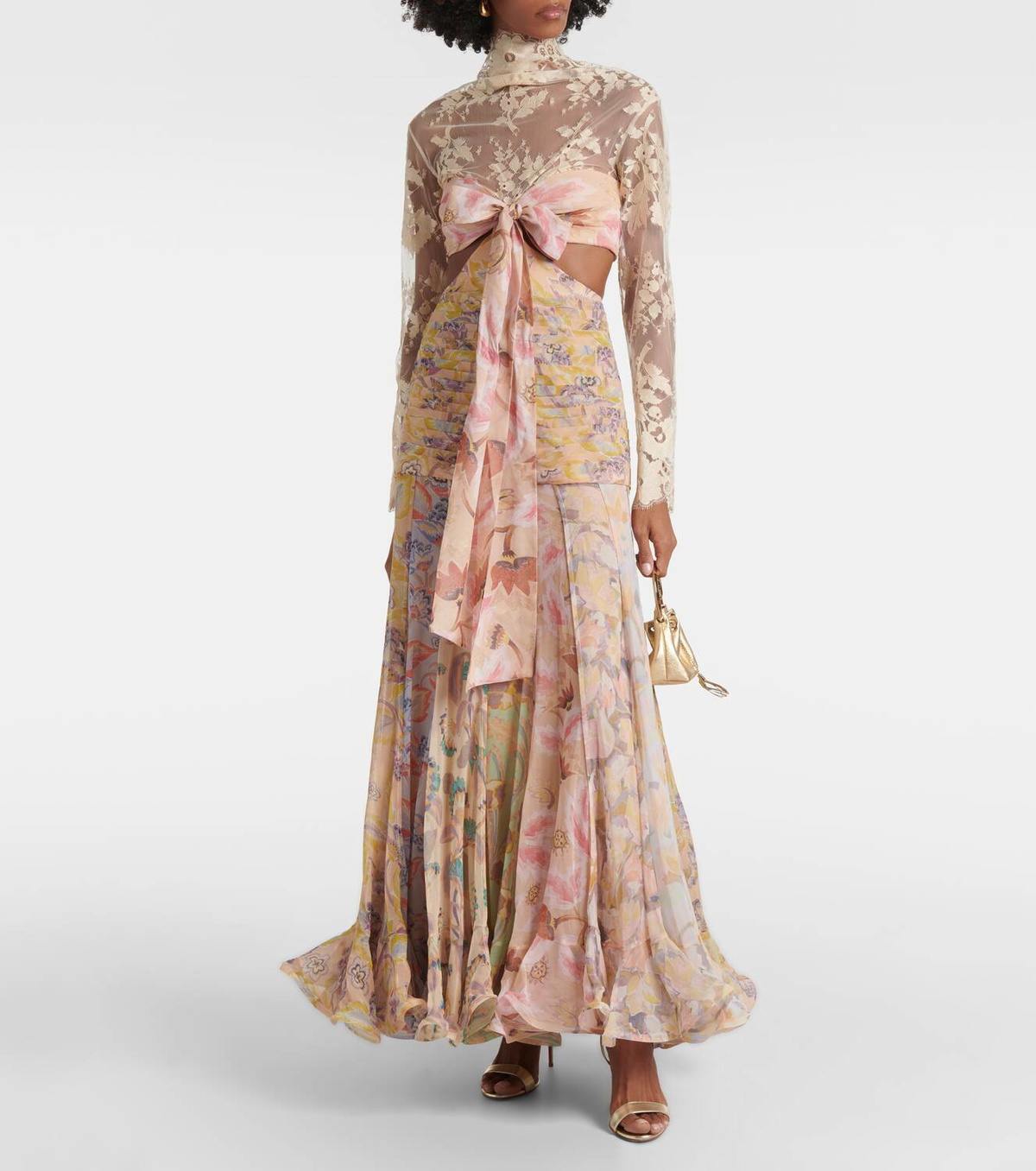 Zimmermann Eden Flounce floral lace-trimmed gown Zimmermann