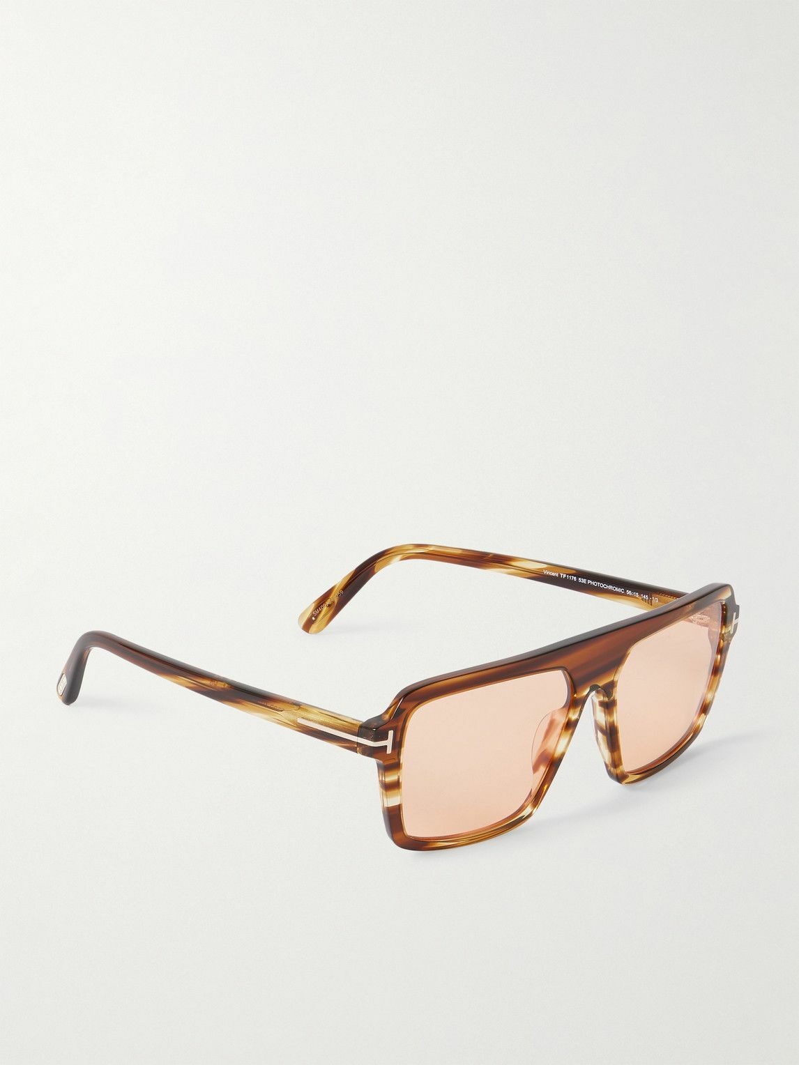 TOM FORD - Vincent D-Frame Marbled Acetate Sunglasses TOM FORD