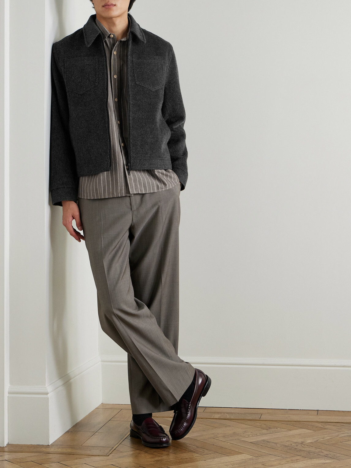 Oliver Spencer - Garrison Striped Cotton Shirt - Gray Oliver Spencer